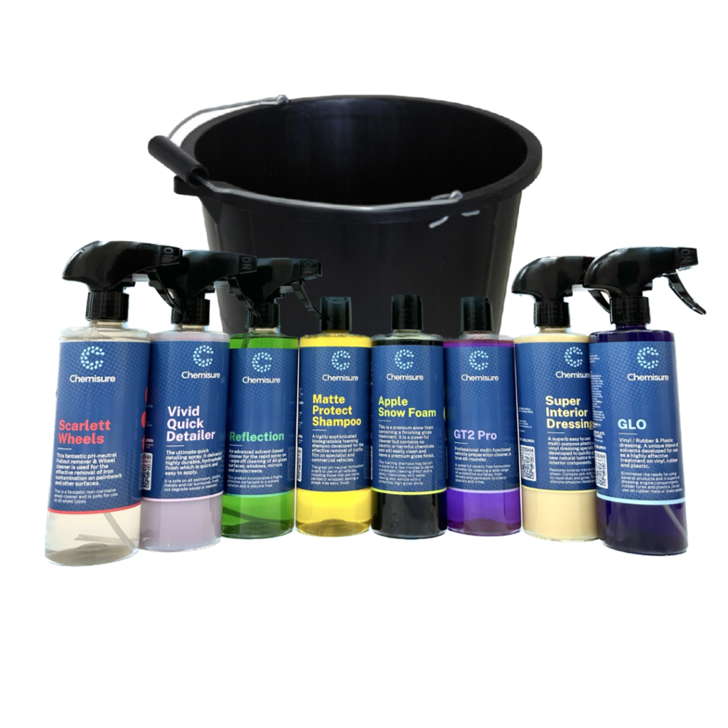 Complete Detailing Range with Bucket - Chemisure - Chemical supplier